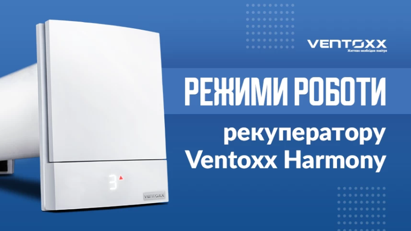 Інструкція з керування рекуператором Ventoxx Harmony